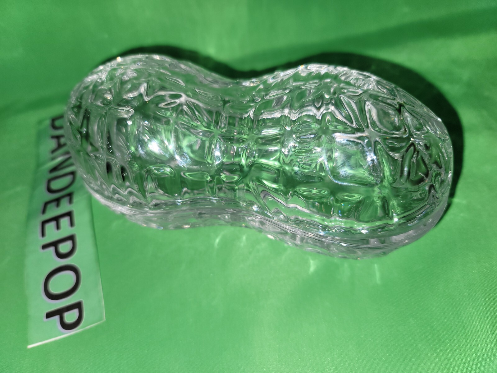 Vintage 3D Crystal Covered Peanut Container Serenade Candy Dish ...