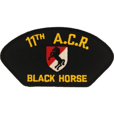 ARMY 11TH ACR (BLACK HORSE) Embroidered Hat Patch (5-1/4"x3") (1414) | eBay