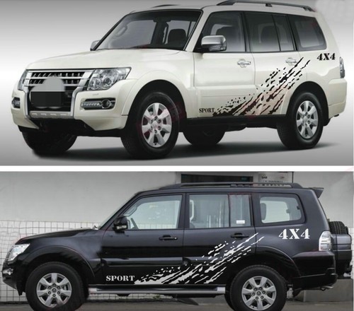 For Mitsubishi Pajero 4x4 Side Door Car Sticker Graphics Vinyl Mud ...