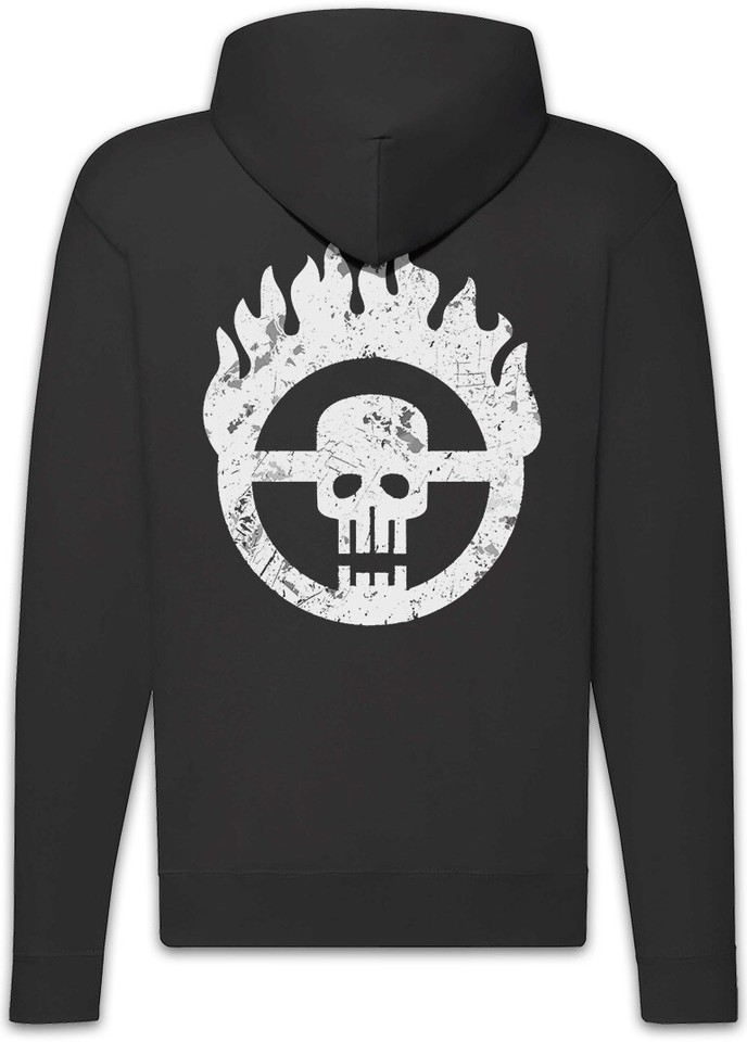 Skull Wheel Insignia Zipper Hoodie Mad Main Force Patrol Max Sign ...