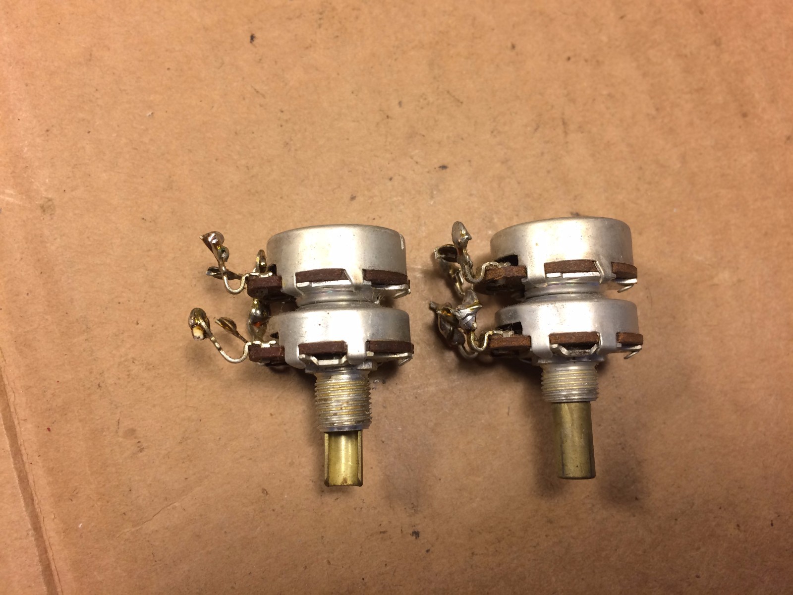 Pair of Vintage P&R 500k ohm Stereo Potentiometers Guitar Amp Pots ...