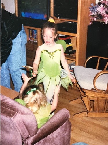Little Girls Fairy Tinkerbell Halloween Costume Wings Tights 1996 photo ...