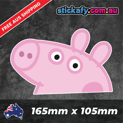 Peppa Pig Sticker Funny Laptop Car Window Bumper JDM decal 4wd 4x4 ute ...