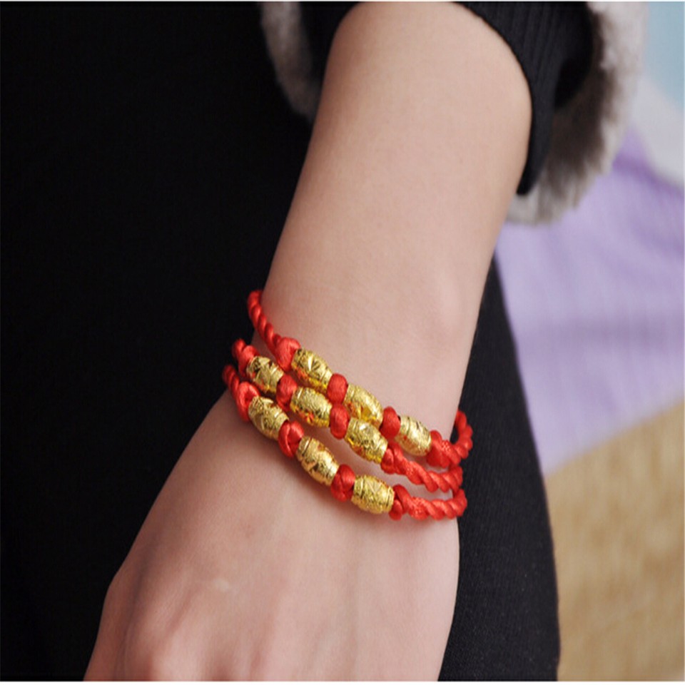 Fashion Chinese Feng Shui Red String Lucky Coin Adjustable Bracelet ...