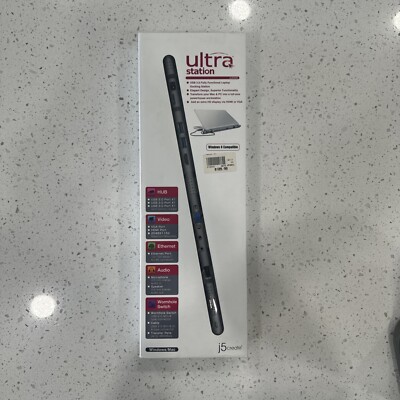 NIB J5Create Ultra Station USB Windows / Mac Laptop Docking Station ...