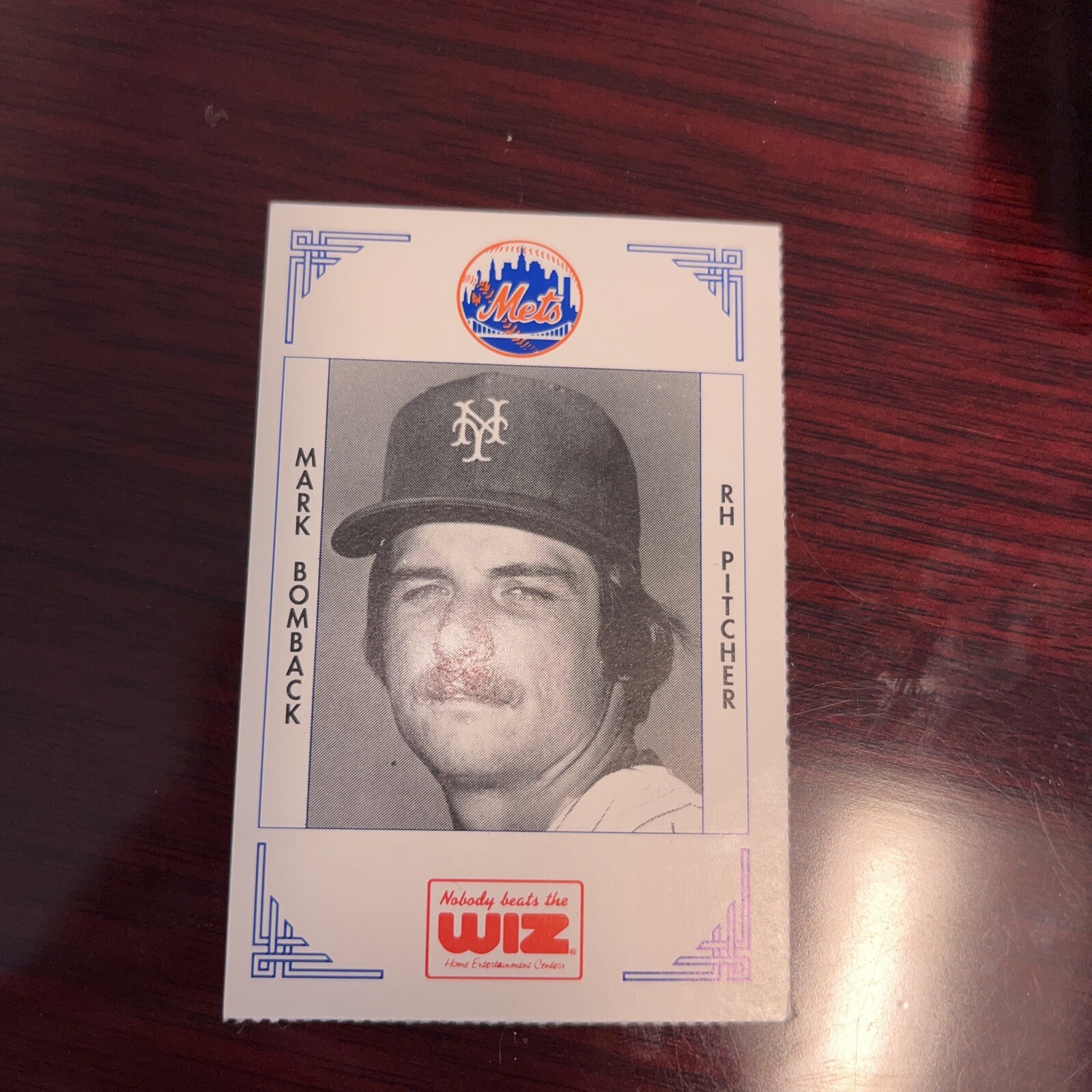 1991 New York Mets Nobody Beats The WIZ #43 Mark Bomback | eBay