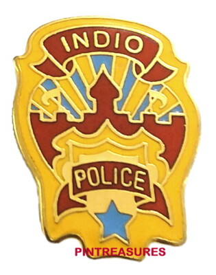 Collector Vintage Historic Police Pins Indio, CA Police Mini Patch ...