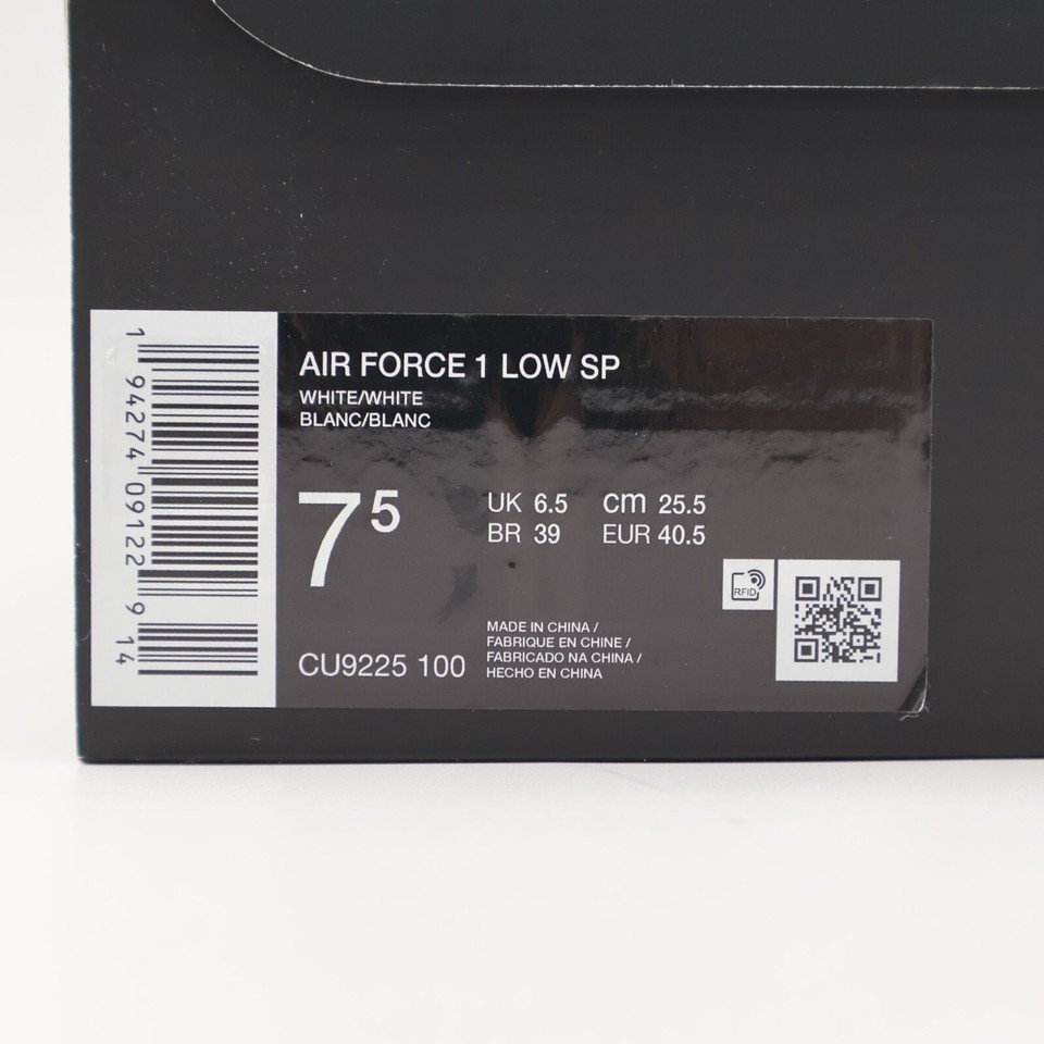 CU9225-100 Supreme Nike Air Force 1 Low White (Men's) | eBay