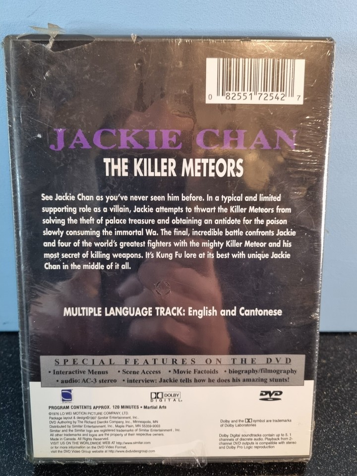 Jackie Chan The Killer Meteors DVD The Platinum Series Digitally ...
