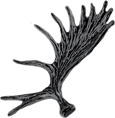 A57 Moose Antler 2.2x4.4cm BLACK FINISH English Pewter pin badge lapel ...
