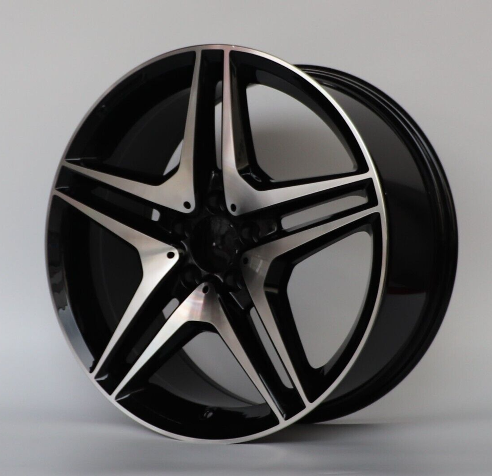 4 PC - 18x8 Black AMG STYLE RIMS FOR MERCEDES BENZ CLA250 C250 C300 ...