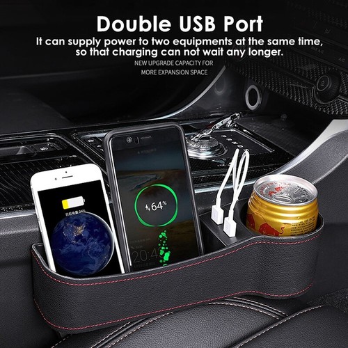 Car Seat Gap Catcher Storage Box Organizer Right Side Cup Crevice ...