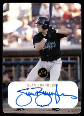 2000 Just Autographs Gold Sean Burroughs Auto 12/200 Quakes #BA-4 Card ...
