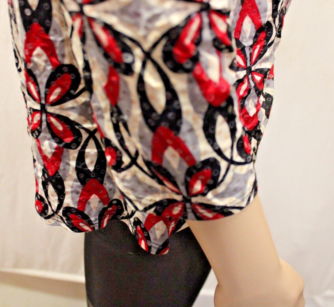 Studio 1940 Women's 2pc Blouse Rustic Red, and White size M 3/4 Sleeve ...