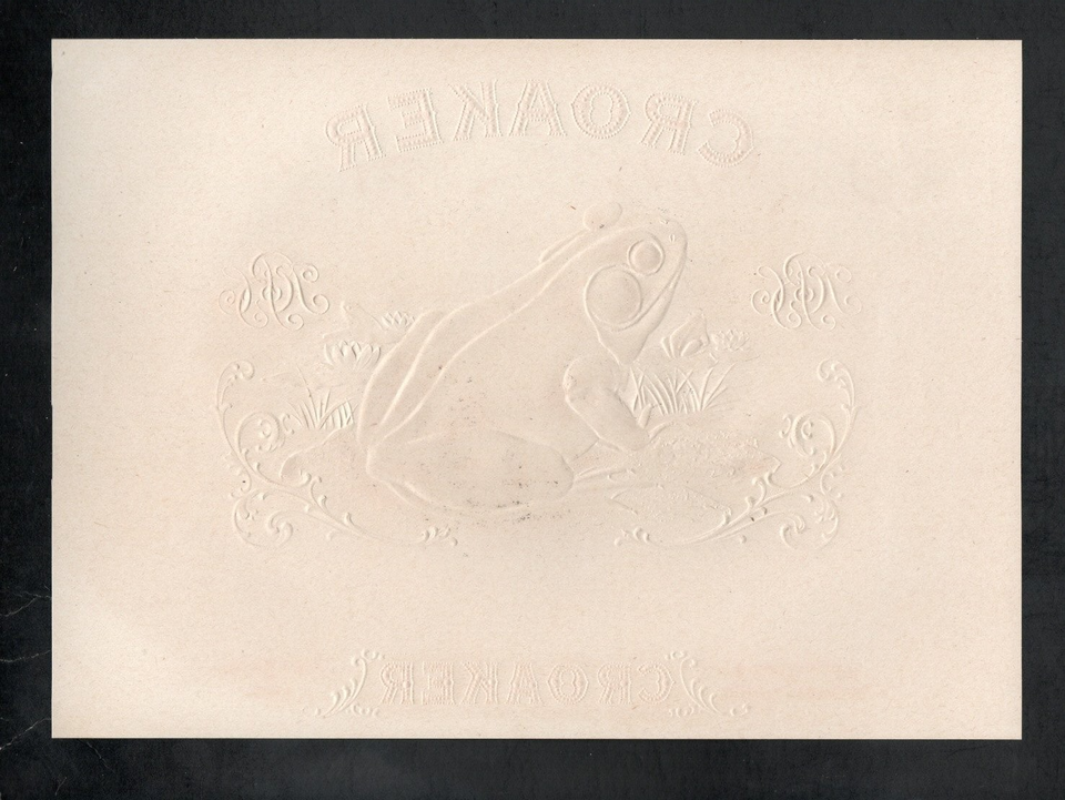 RARE Cigar Box Label - CROAKER - Frog in Swamp - Ft Wayne IN | eBay