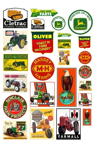 1:87 HO scale model tractor farm equipment signs | eBay