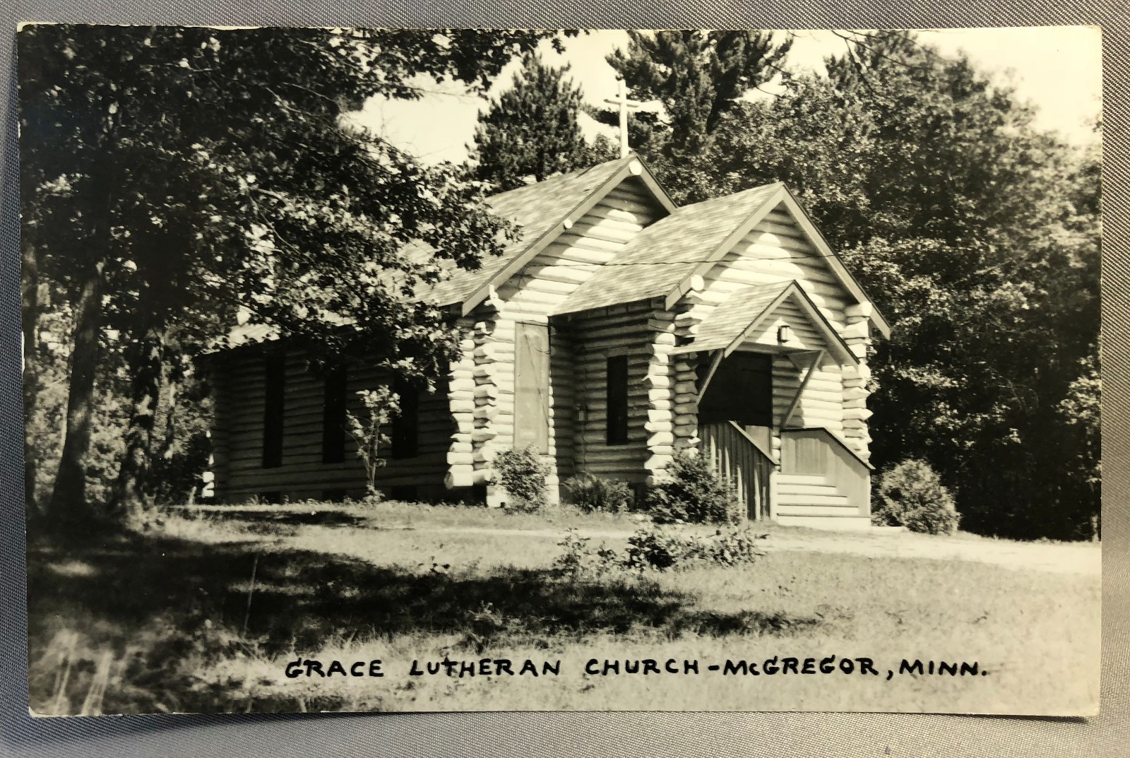 c 1950 McGREGOR Minnesota Grace LUTHERAN Church RPPC Real PHOTO ...
