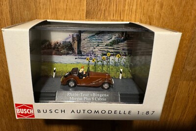 Top: Busch 47110 Morgan Plus 8 Cabrio Rheintour Bingen Automodell 1:87 ...