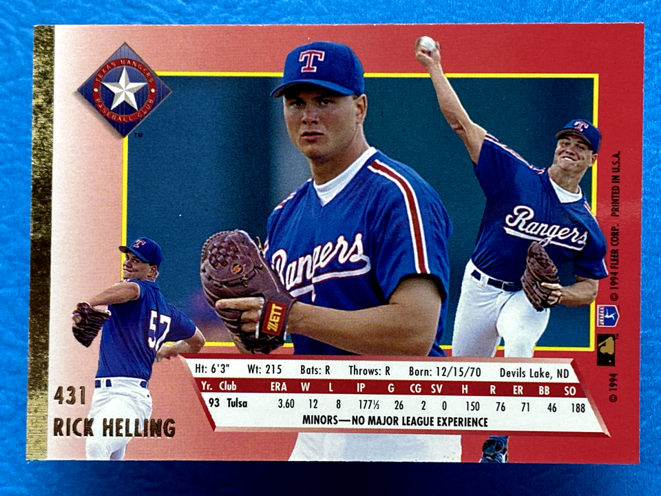 1994 Fleer Ultra Rick Helling #431 | eBay