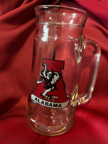 Alabama Crimson Tide Glass Mug Megaphone Shaped 7” Tall Vintage | eBay