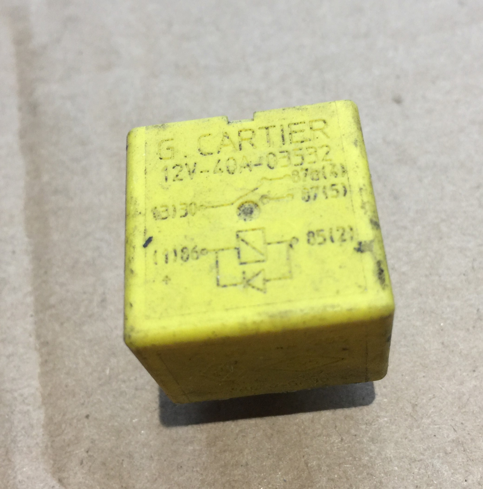 Renault Clio Laguna Megane Scenic Yellow Relay 7700844253 12V 40A 03532 ...