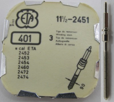 ETA 2451 2452 2454 2460 2472 2474 watch movement part 401 winding stem ...