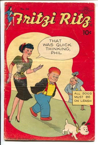 Fritzi Ritz #34 1954 - United Feature -G - Comic Book | eBay