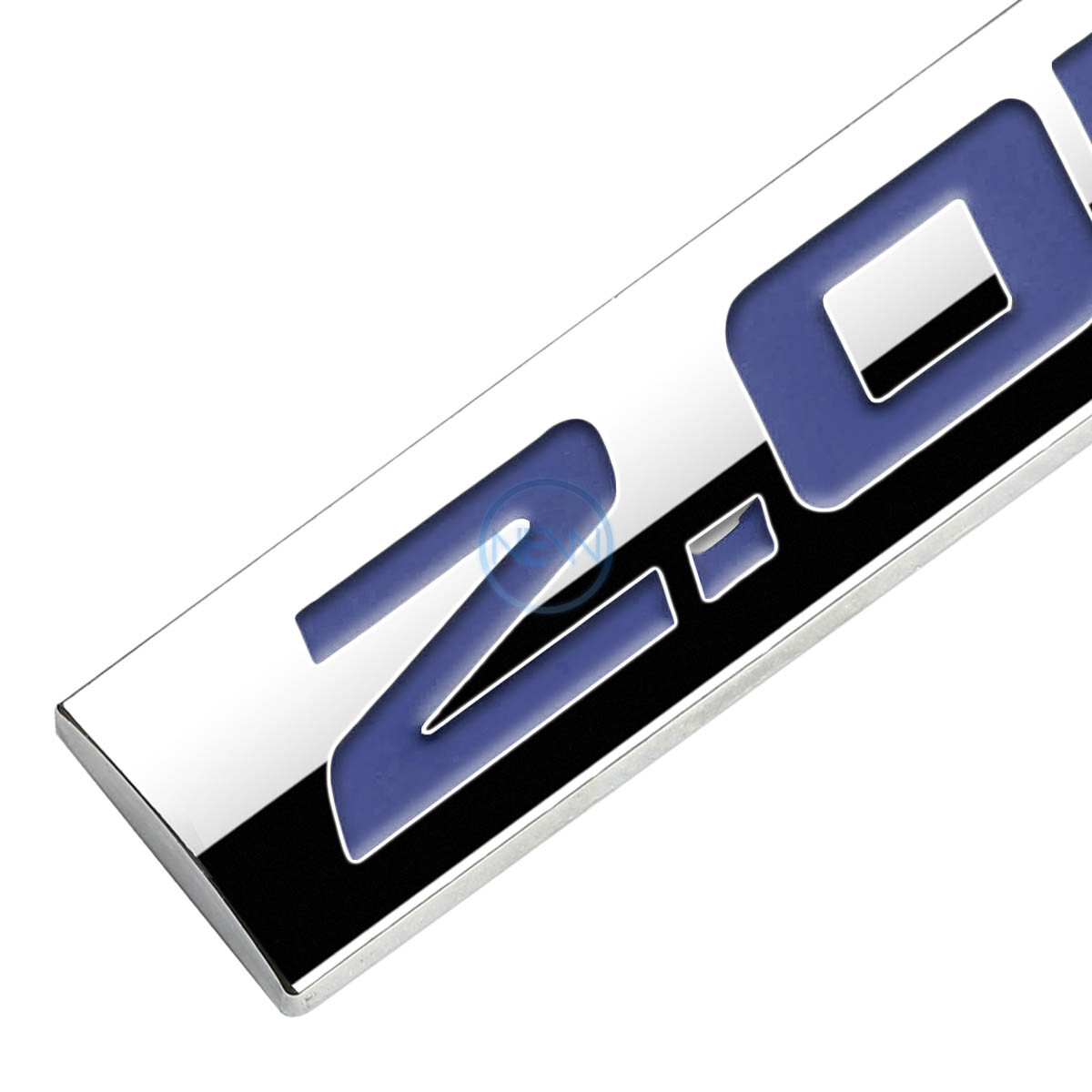 METAL 3D EMBLEM DECAL LOGO TRIM BADGE STICKER POLISHED CHROME BLUE 2.0L ...
