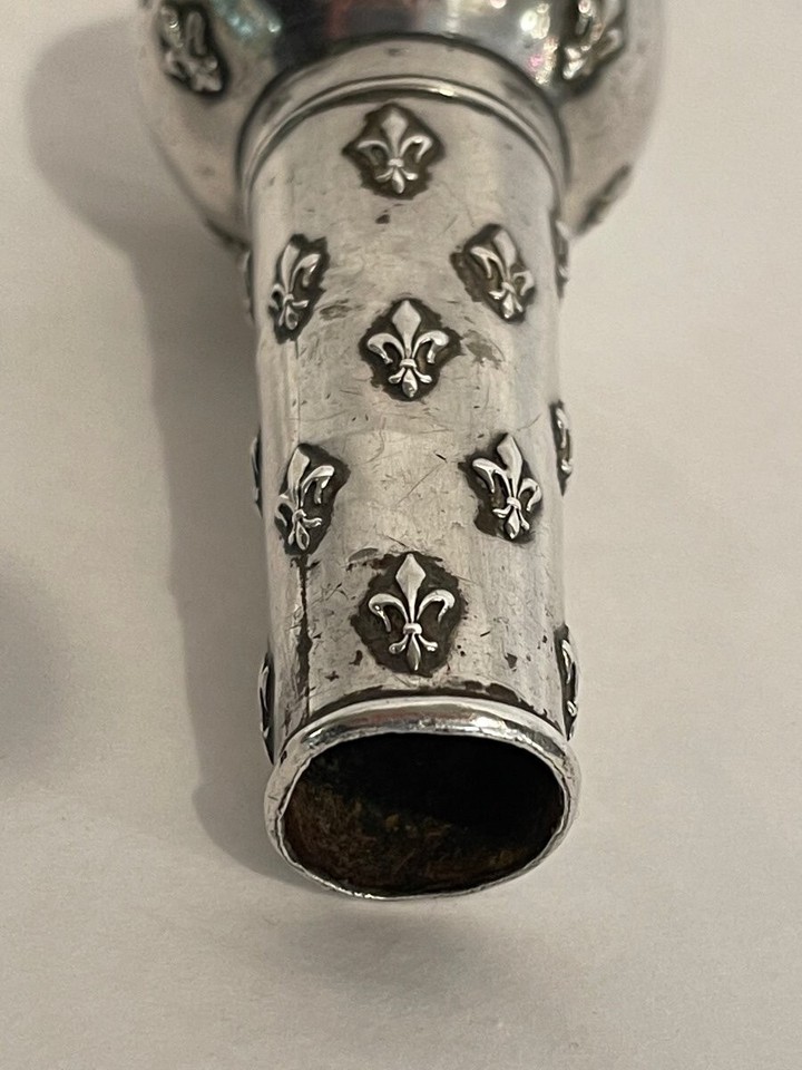 Antique Can Walking Stick Pommel Knob Umbrella Handle Hallmarked 19th ...