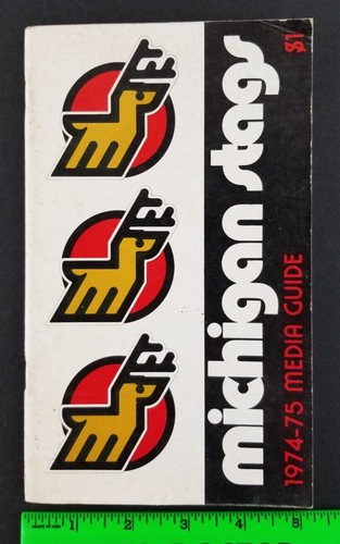 Vintage 1974-75 Michigan Stags Ice Hockey Media Press Guide | eBay