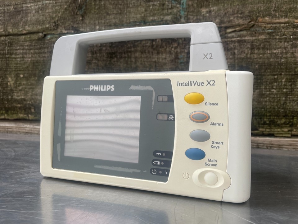 PHILIPS INTELLIVUE X2 M3002A MONITOR w/ BATT, SpO2; NEW NIBP Hose ...
