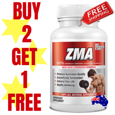 ZMA - Zinc - Magnesium Vitamin B6 Testosterone Booster BUY 2 GET 1 FREE ...