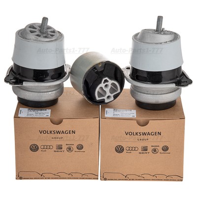 Pair Engine Mounts And Transmission Mount 7L8199131A OEM For VW Touareg ...