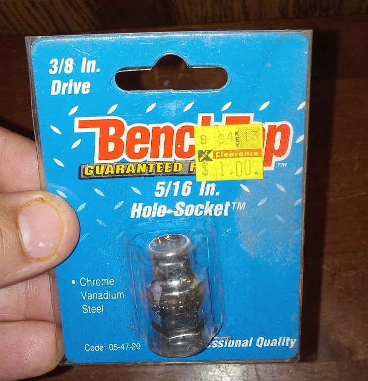 VINTAGE KMART BenchTop Socket 5/16th In. Hole Socket 3/8" Drive 05-47 ...
