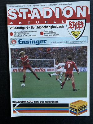 BL 90/91 VfB Stuttgart - Borussia Mönchengladbach, 25.05.1991, Michael ...