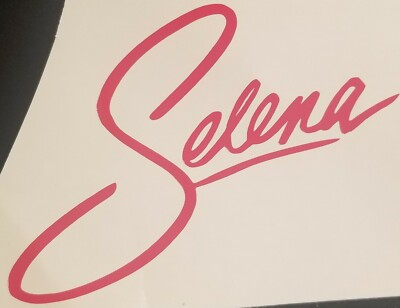 Selena Quintanilla Signature Logo Vinyl decal sticker PINK READY TO ...