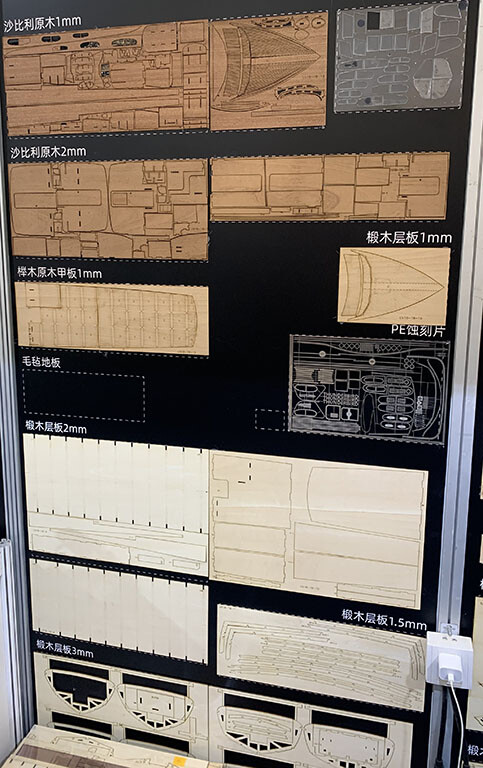 1:18 Thunderbird 55 Wooden Yacht Model Kit 928mm 36.5" RC Model Ship ...