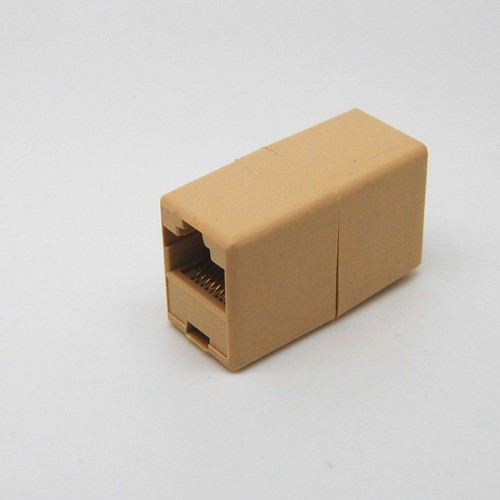 2 x RJ45 Network Cable Joiner Plug Coupler Extender Cat5 Cat5e Cat6 RJ ...