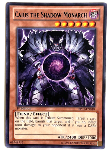 YuGiOh! - Caius the Shadow Monarch - BP01-EN018 - 1st Edition - Rare | eBay