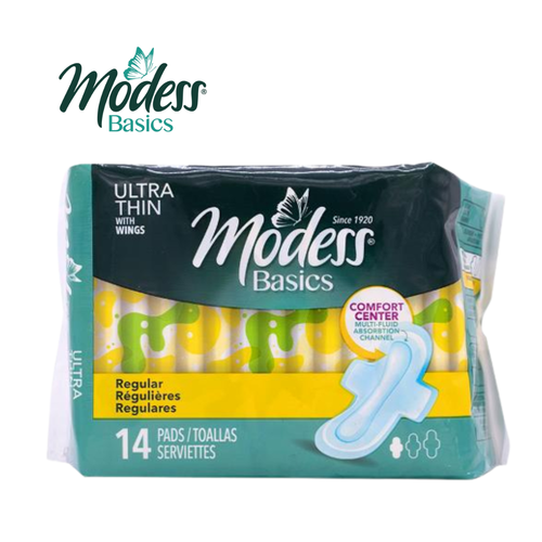 3X/6X Modess Basic Cottony Soft Ultra Thin With Wings Regular Sanitary ...