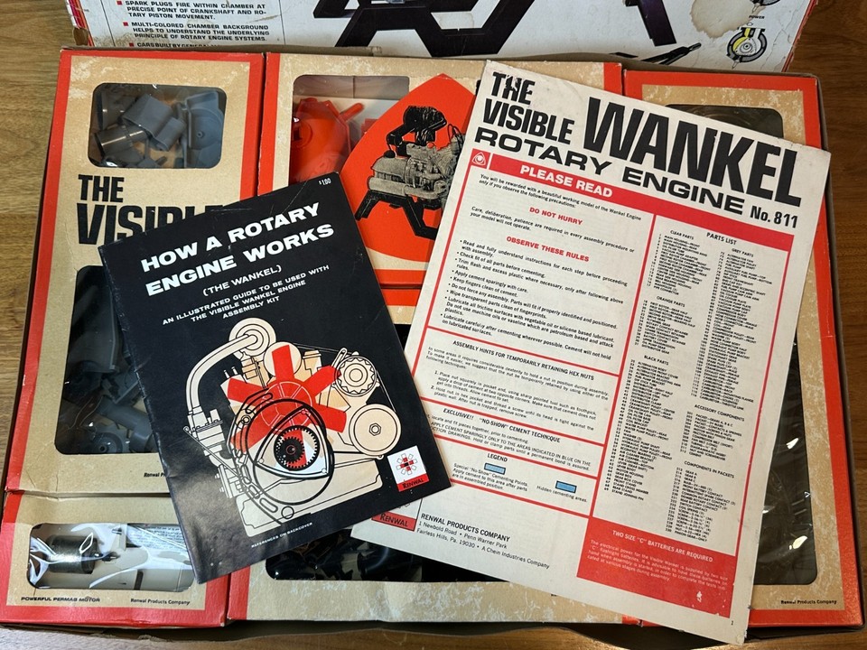 Renwal The Visible Wankel Rotary Engine Model Kit No. 811 NEW & SEALED ...