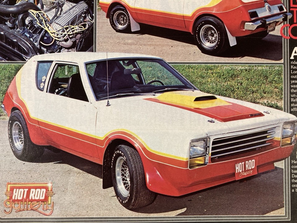 1979 Hot Rod Gallery Print Ad Long Time Coming 1973 AMC Gremlin Kelly ...