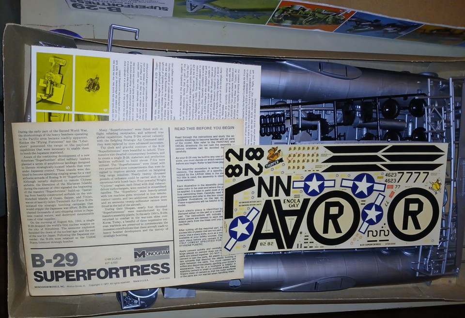 Monogram B-29 Superfortress 1:48 Scale Kit 5700 Open Box | eBay
