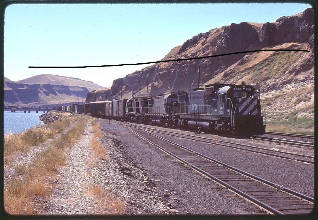 fc3 Orig. Slides Burlington Northern 4368 Plus 2 Train #140 at Wishram ...