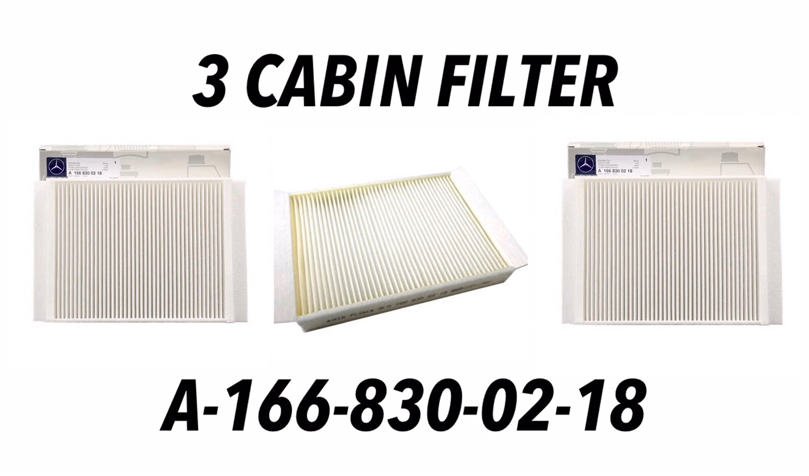 Mercedes-Benz 3 x A1668300218 OEM Filter Element/ Cabin Air Filter (3 ...