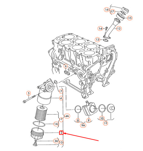 OEM VOLKSWAGEN PHAETON 3D OIL FILTER HOUSING CAP 021115433E GENUINE | eBay