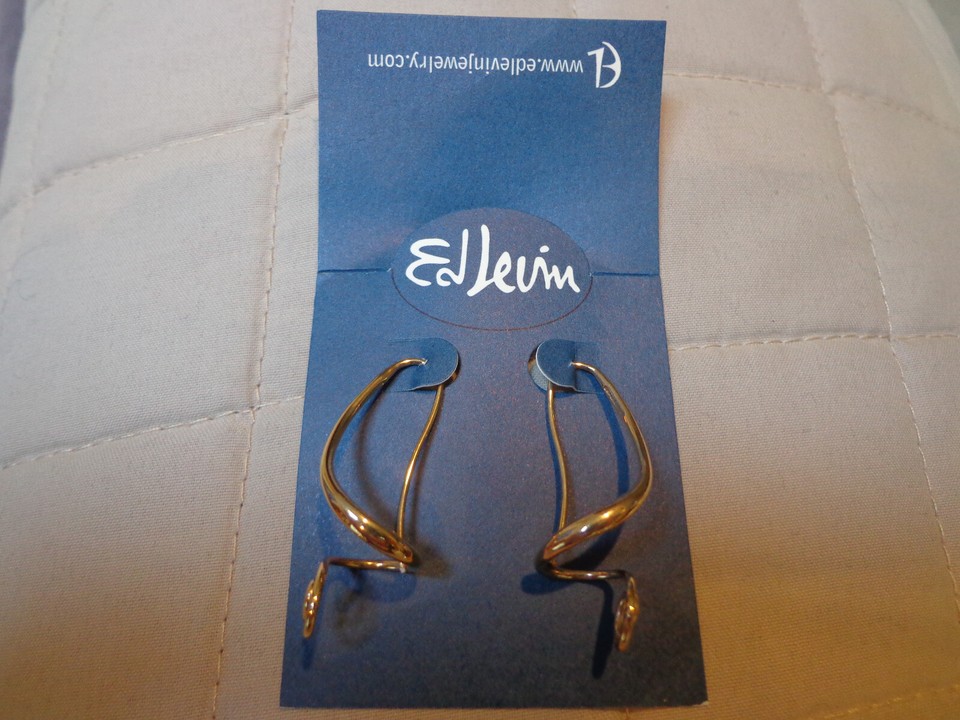 NEW Vintage Ed Levin Designer Symphony Style Earrings - 14K Gold | eBay