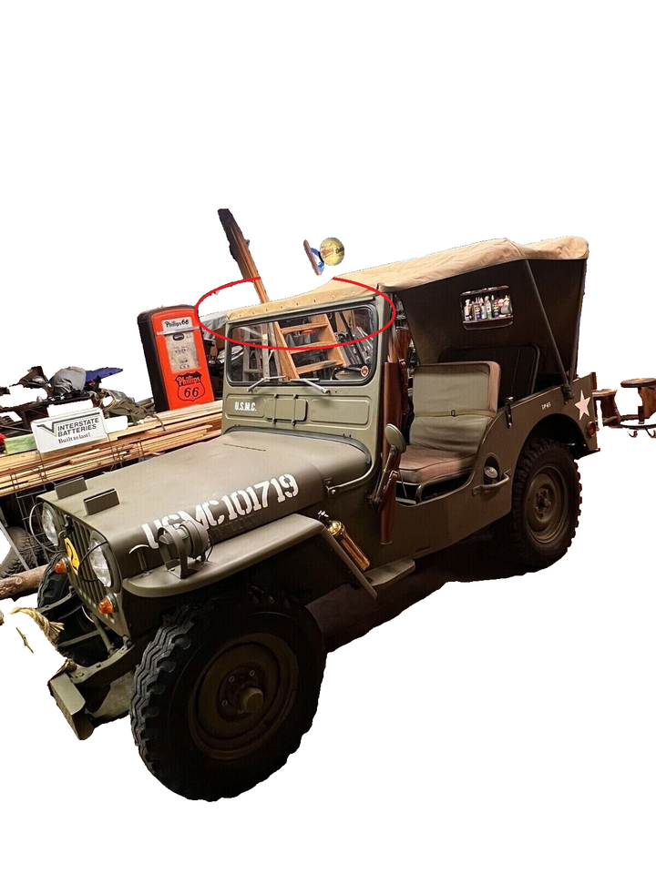 STITCHED CANVAS SOFT TOP FOR JEEP WILLYS MB GPW CJ3B M38 BROWN OD GREEN ...