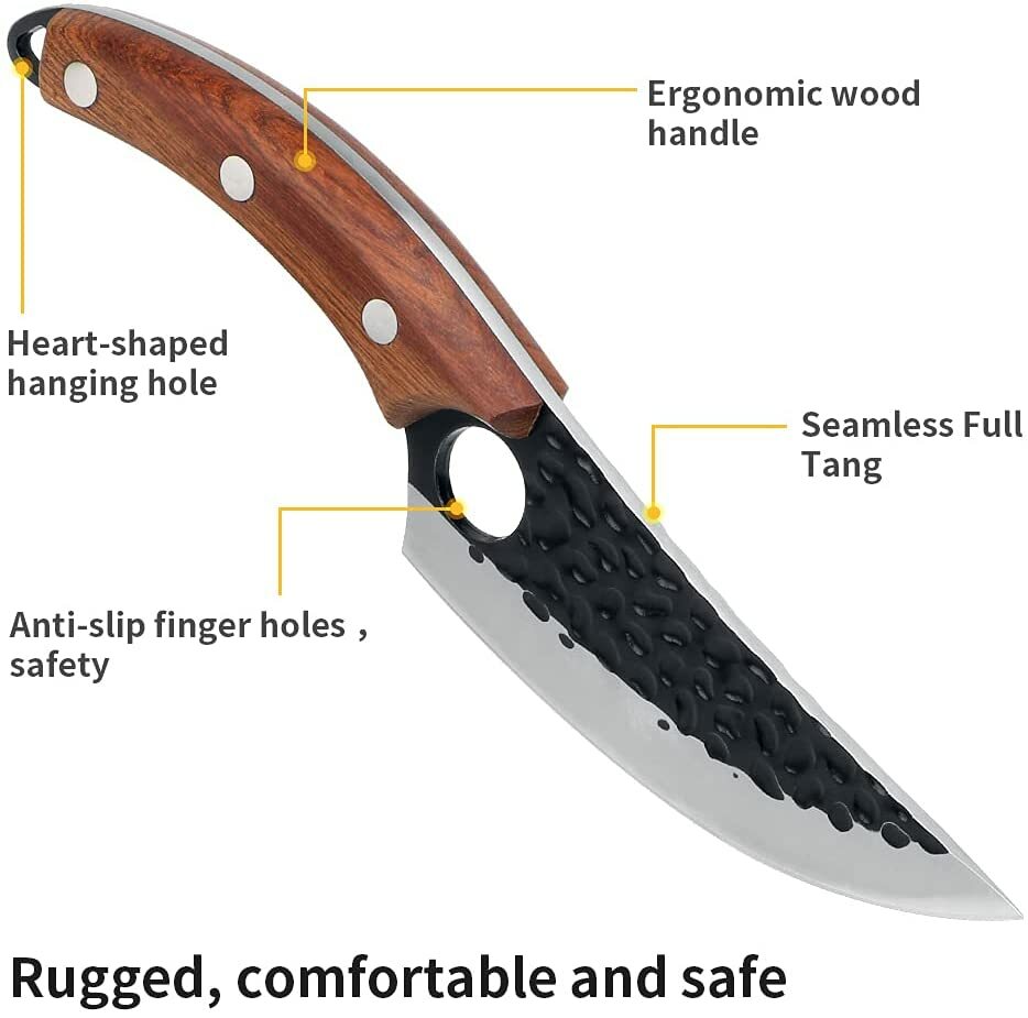 Viking Knife Caveman Ultimo Knife,Forged Cleaver Super Sharp with ...