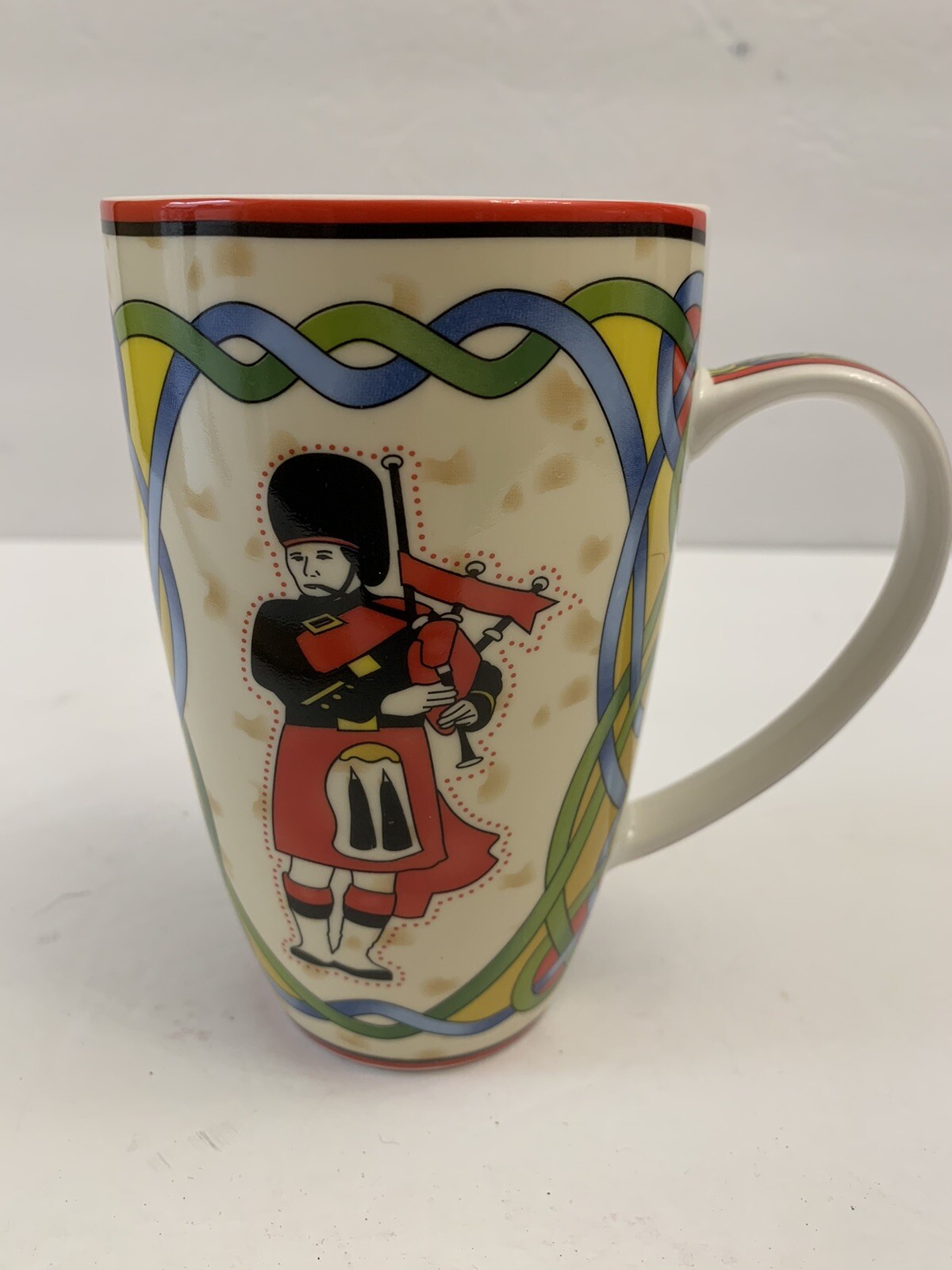 Scottish Weave Bag Piper Tall Bistro Coffee Tea Mug Clara Bone China ...
